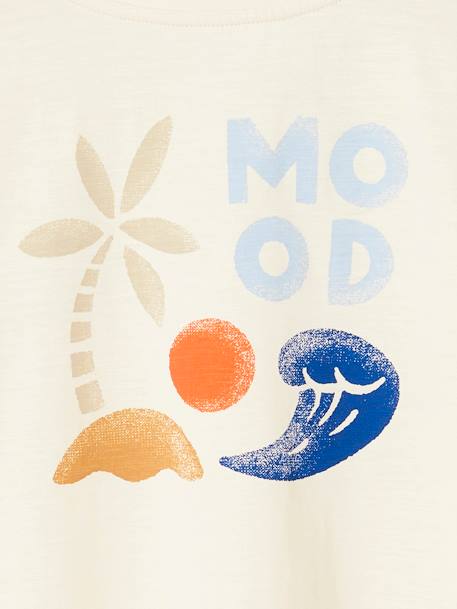 T-shirt garçon maxi motif dos écru - Vertbaudet