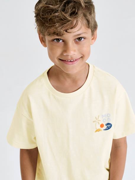 T-shirt garçon maxi motif dos écru - Vertbaudet