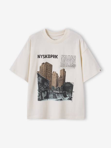 T-shirt garçon photoprint oversize écru - Jonen